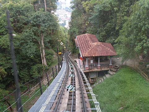 The Penang Hill Railway, 2012 - Top to Bottom in 5 minutes...